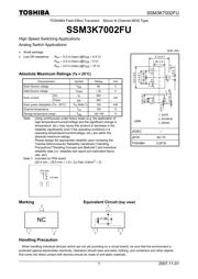 SSM3K7002FU Datasheet PDF | Toshiba - AiPCBA