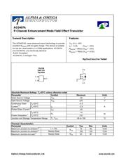 AO3407A Datasheet PDF | Alpha & Omega Semiconductor - AiPCBA